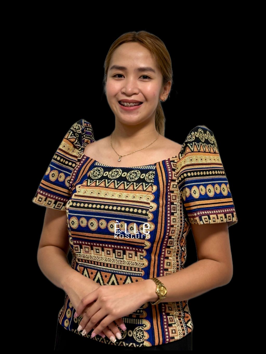 Ethnic Top Blouse Igorot Inabel Hand woven / Baguio Weaved Fabric ...