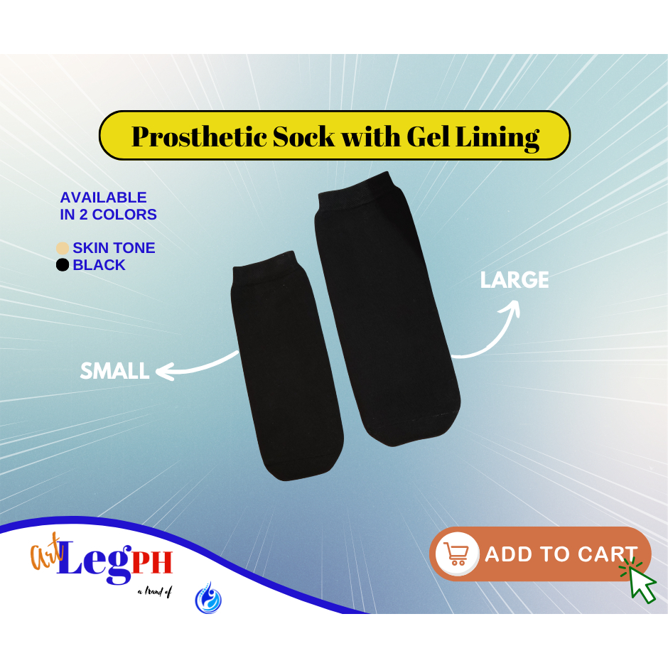 Prosthetic Sock with Gel Lining Gel Sock 1pc for Below the Knee Amputee ...