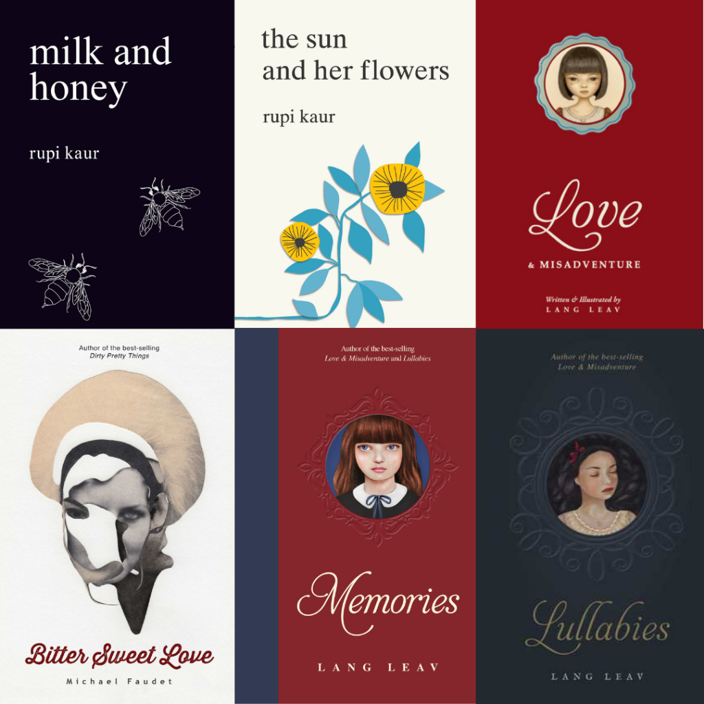 POETRY BOOKS by Lang Leav, Michael Faudet, Rupi Kaur, Emily Dickinson ...