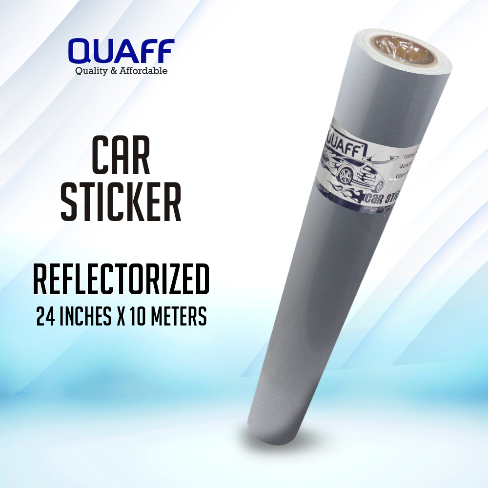 QUAFF REFLECTORIZED CAR STICKER SILVER COLOR 24"X10 METERS | Shopee ...