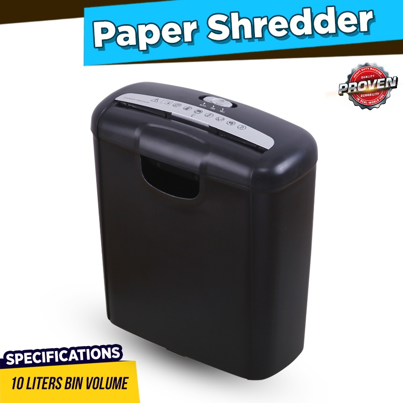 10Liters Black Paper Shredder Machine 6mm Strip Cut Shred Machine 220 ...