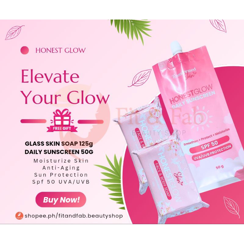 Honest Glow Daily Sunscreen SPF 50 PA+++ 50g [ 100% Legit and Authentic ...