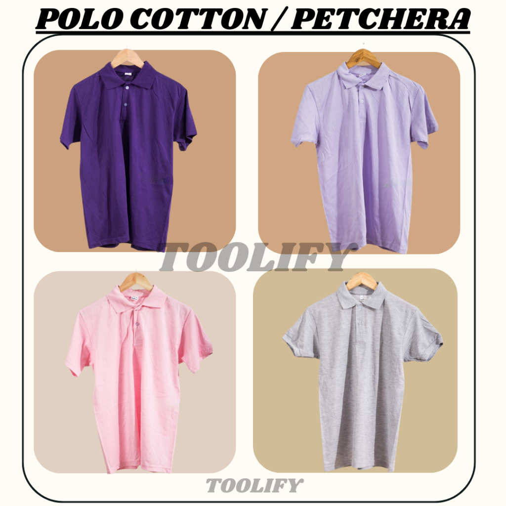 Polo Cotton Petchera | Dark Violet, Light Violet, Gray, Pink | Softex ...