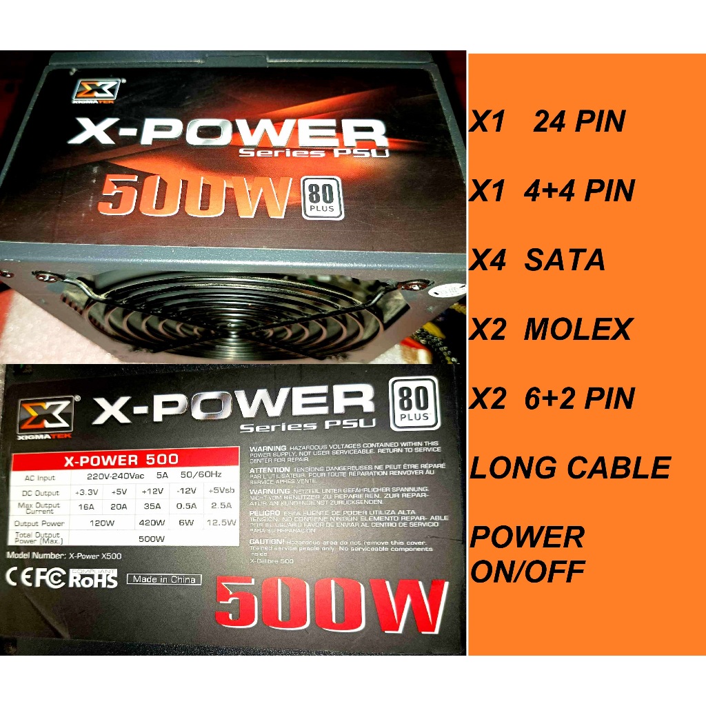 500W,550W,600W,650W and 700W FSP/ZALMAN /MICRONICS/SUPERFLOWER with ...