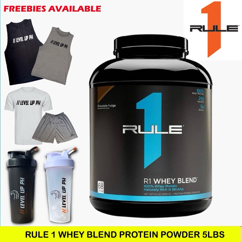 RULE 1 WHEY PROTEIN BLEND 5LBS (NEW STOCKS) FREE SAMPLER with SHAKER ...