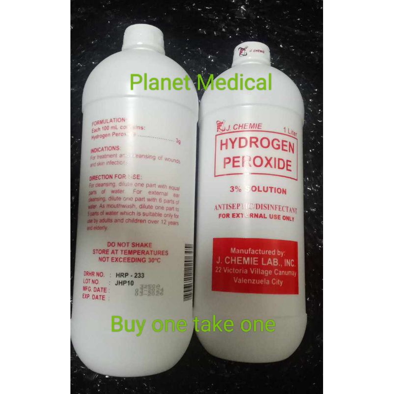 Hydrogen Peroxide 1L BUY 1 TAKE 1 JChemie (SPECIAL PROMO) | Shopee ...