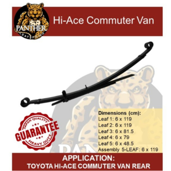 Molye / Leaf Spring ASSEMBLY for Toyota Hi-Ace Commuter Van Rear (1995 ...