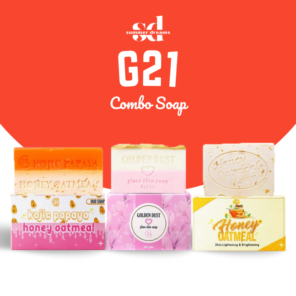 G21 Kojic Papaya Honey Oatmeal DUO Soap Golden Dust Kojic Soap ...