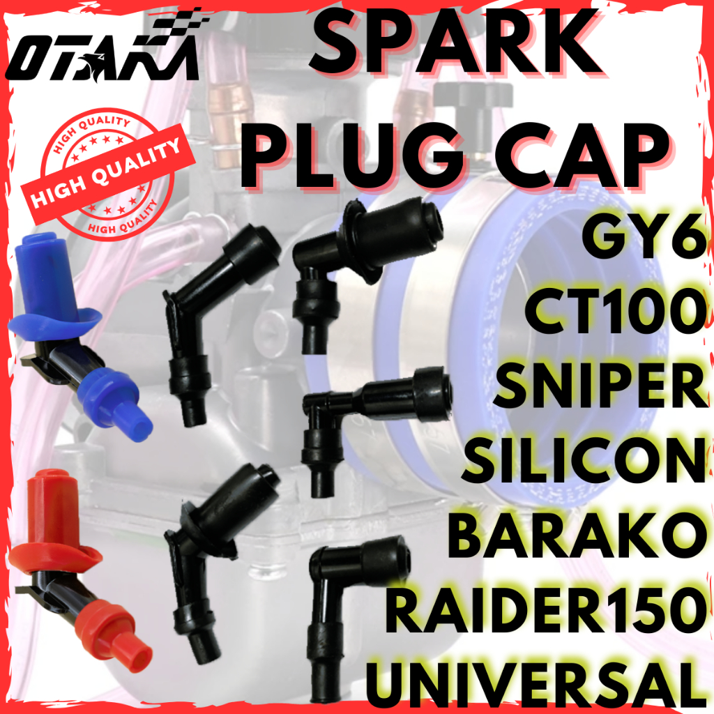 SPARK PLUG CAP FOR UNIVERSAL/SILICON/BARAKO/CT100/GY6/SNIPER/RAIDER150 ...