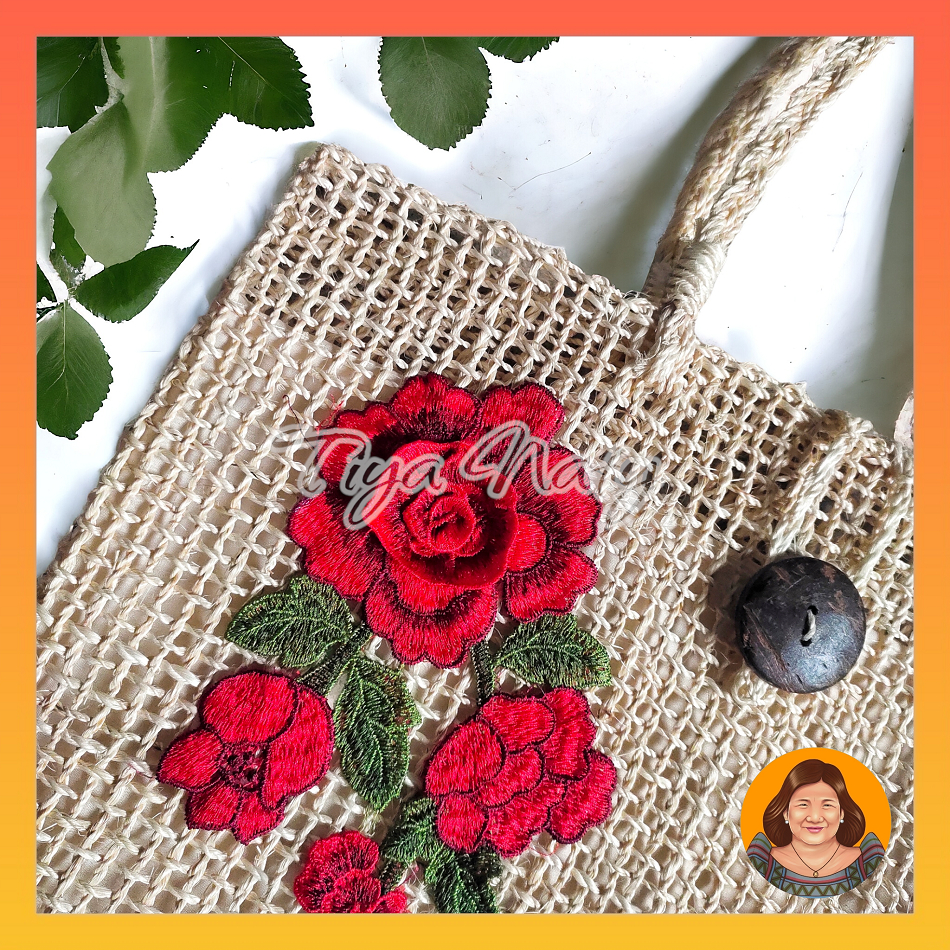 TIYA NATY Native Handwoven tote bag Abaca summer beach bag for woman ...