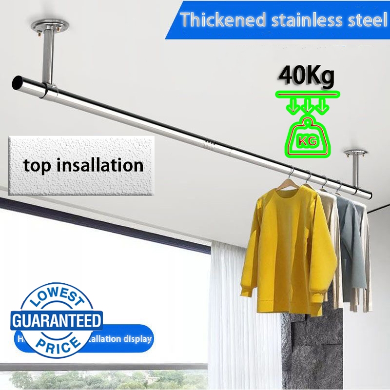 Stainless Steel Clothes Rack Hanger Rack Wall Mount Drying Rack For ...