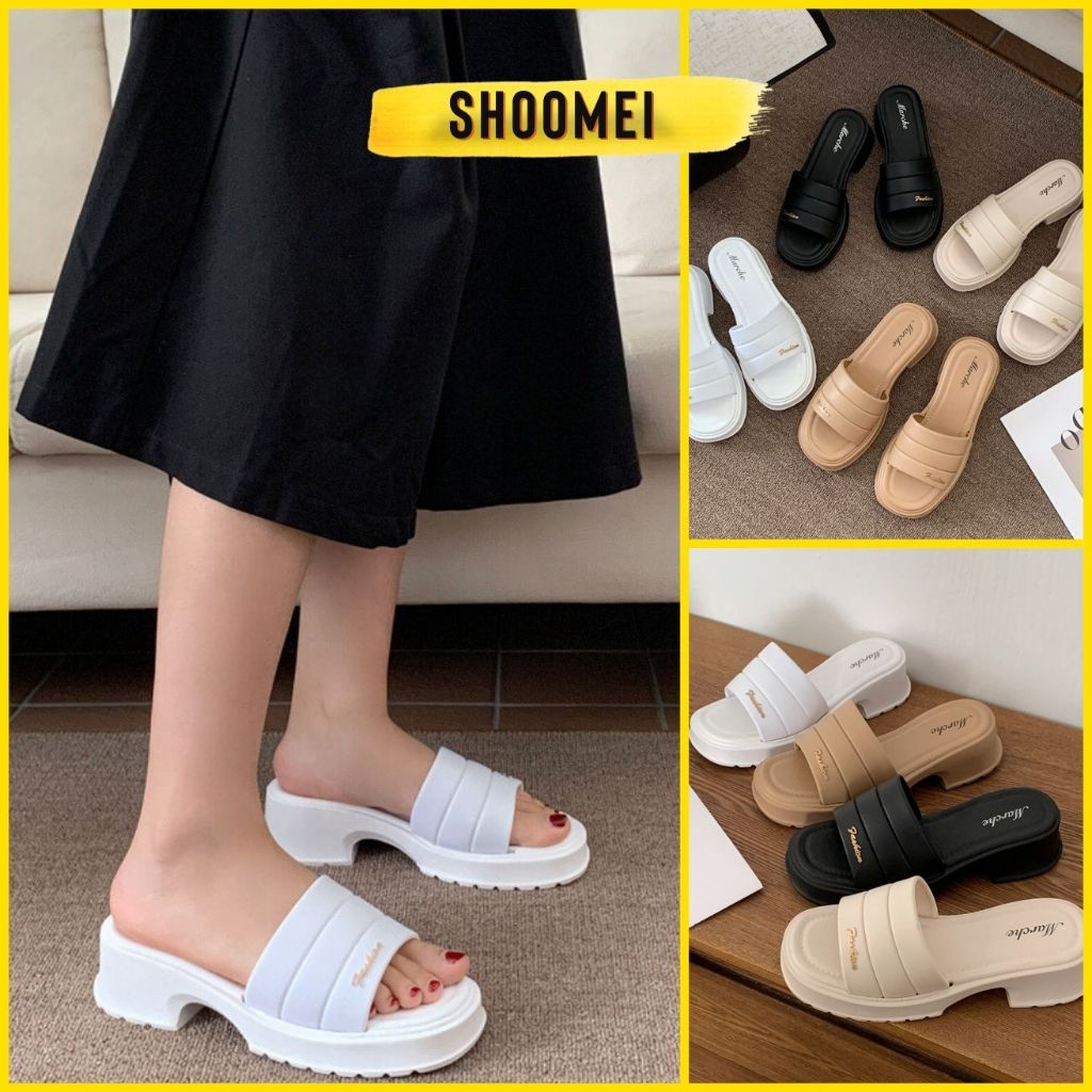 ShooMei Eye-Catching Stunning One Strap Casual Heeled Sandals For Women ...