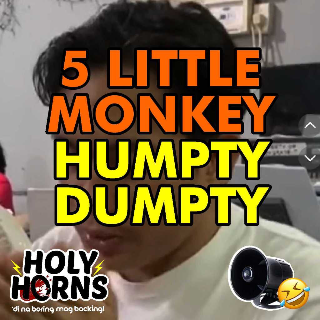 Backhorn ⭐5 LITTLE MONKEY HUMPTY DUMPTY⭐ REVERSE HORN FOR TRUCKS• 12 ...
