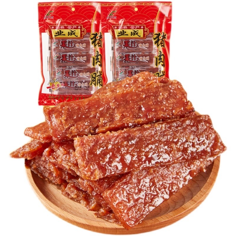 YECHENG Juice Pork Jerky, 108g per pack, produced by Tang's Food Co., Ltd. in Singapore ...