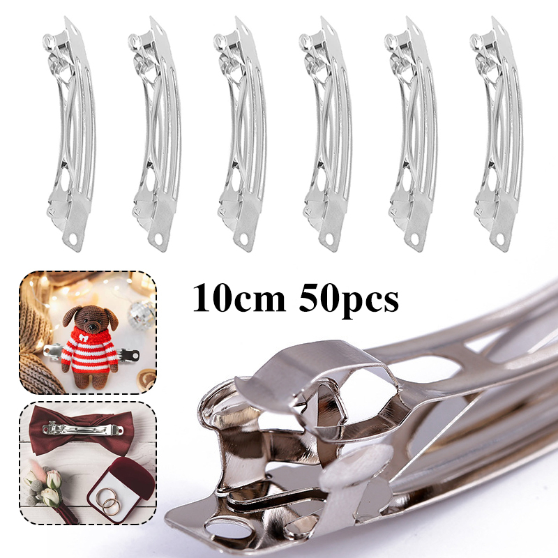 50pcs 8cm/10cm French Style Barrette Hair Clips Arch Bows DIY Craft ...