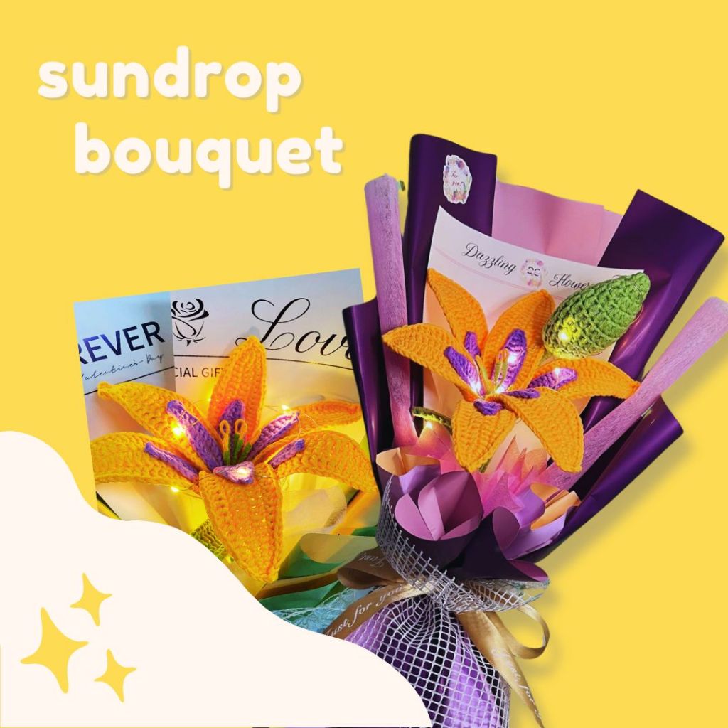 Crochet Tangled Sundrop Flower/Tangled Flower bouquet | Shopee Philippines