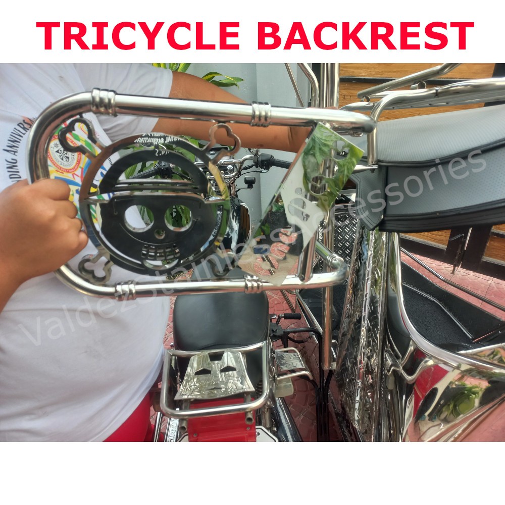 NEW STAINLESS TRICYCLE , SIDECAR BACKREST "ONE PIECE" | Shopee Philippines