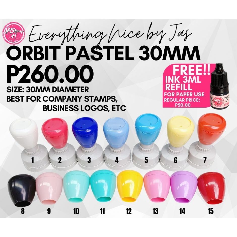 Orbit Round Self-Inking Stamp (Personalized/Made to order) | Shopee ...