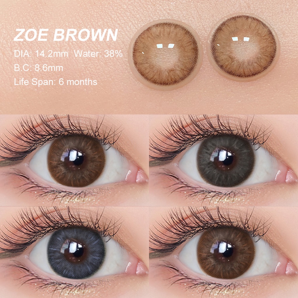 Magister contact lens Premium natural color contact lens gray/brown eye ...