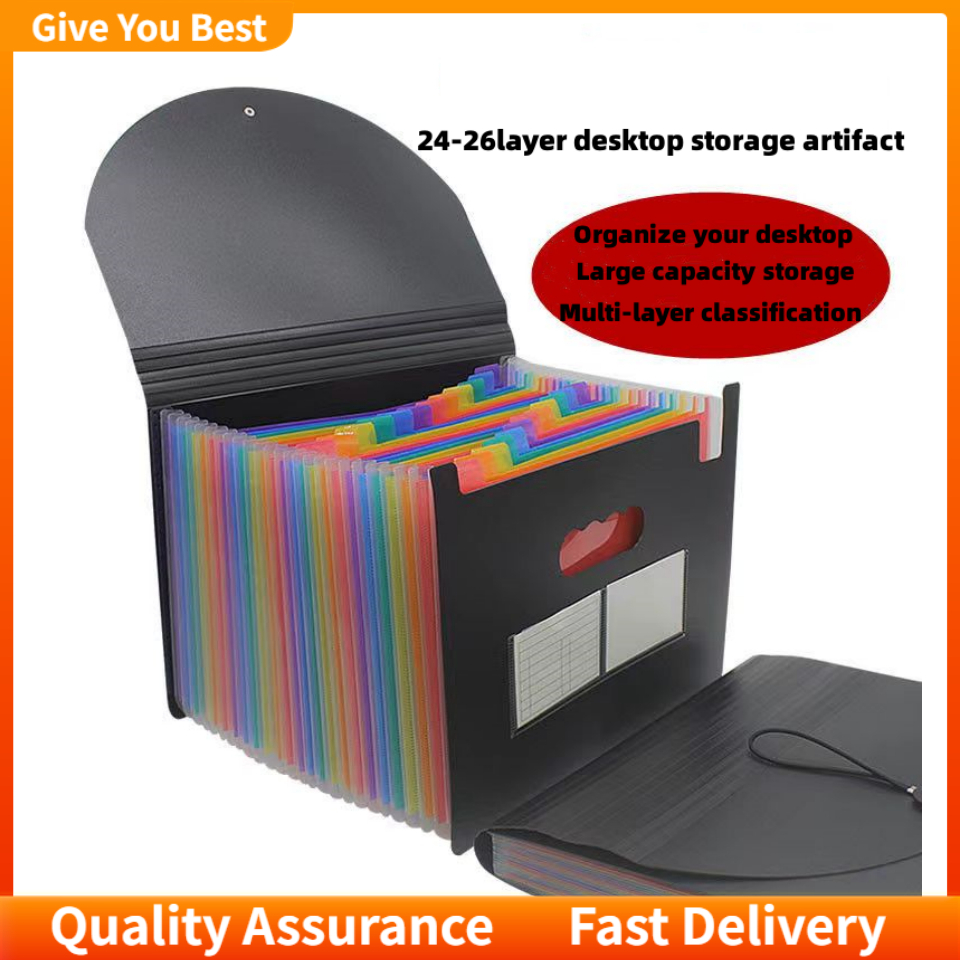 COD*A4 & Long Size 26 pocket Accordion Expanding File Folder Organizer ...