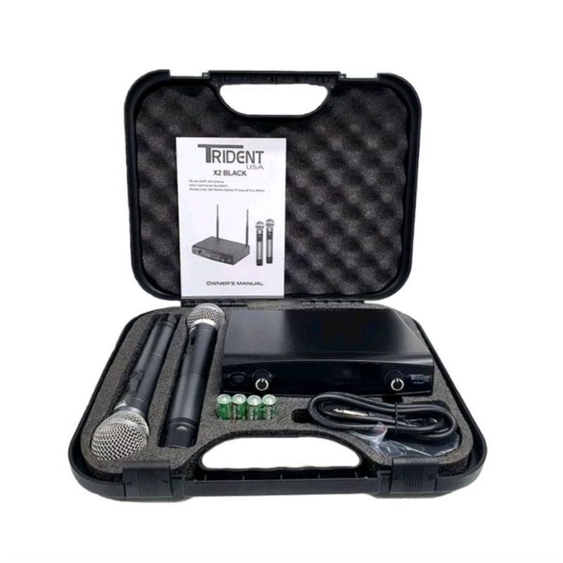 ORIGINAL Trident Wireless Microphone X2 BLACK (UHF) | Shopee Philippines