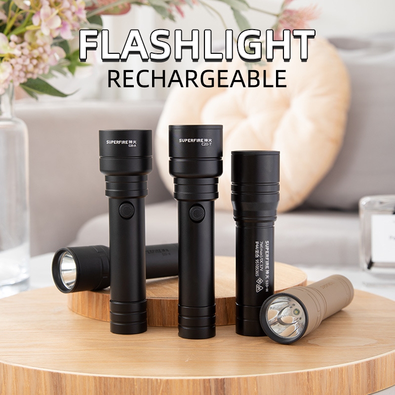 Flashlight Rechargeable Waterproof Outdoor Multi-Function Portable ...