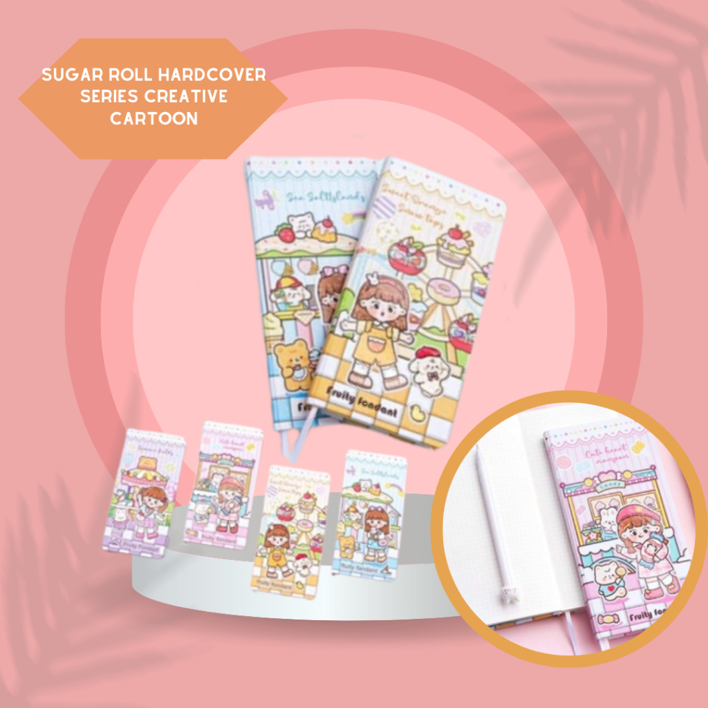 Sugar Roll hardcover Series Creative Cartoon Cute Girl Mesh Paper ...