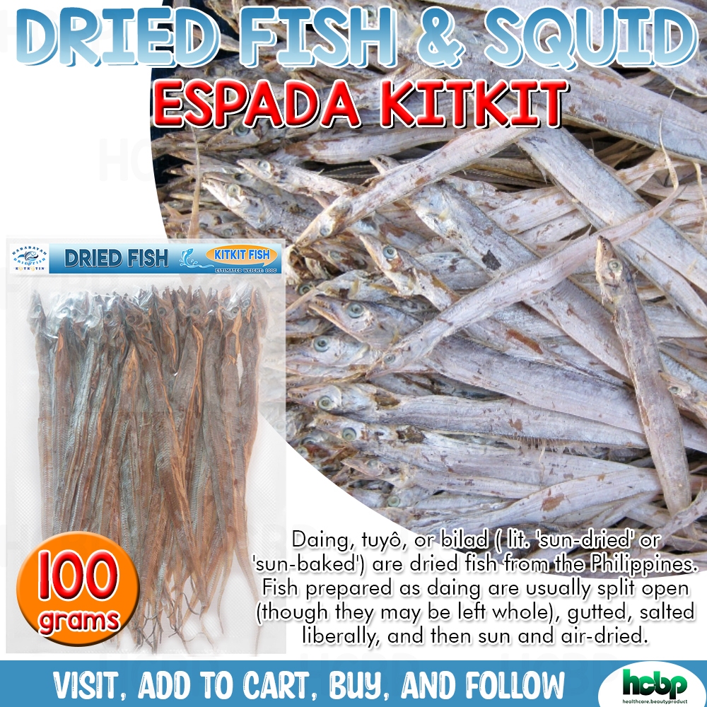 Dried Fish ESPADA KITKIT Espada Thin Fish ( 100g/200g ) Sun Dried Fish Quality Taste Dried ...