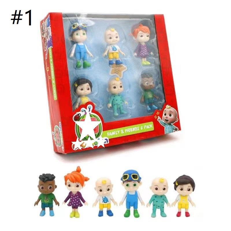 Coco-melon Family & Friends JJ Melon Yoyo TomTom 6pcs One Set Toy ...