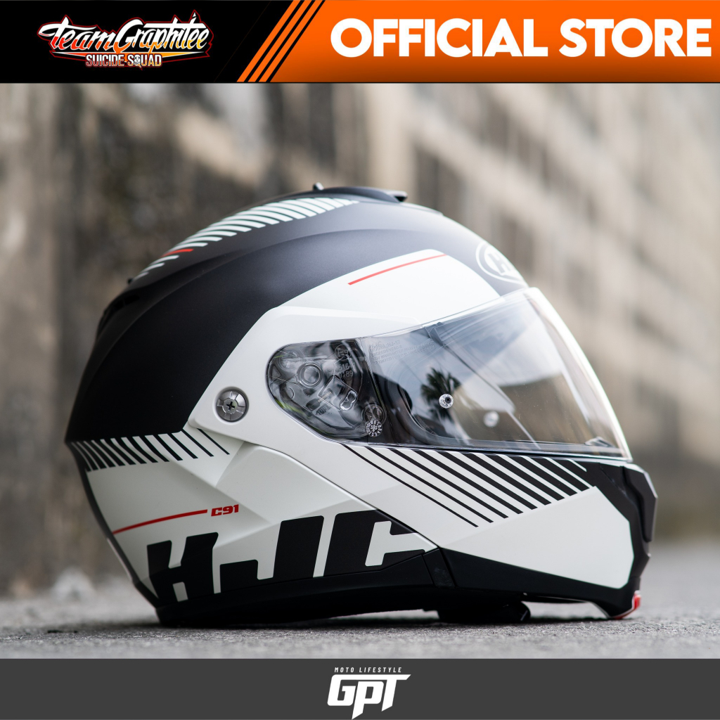 HJC HELMET C91 PROD (MODULAR DUAL VISOR) | Shopee Philippines