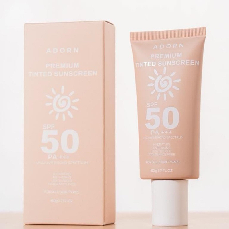 ADORN PREMIUM TINTED SUNSCREEN SPF 50 | Shopee Philippines