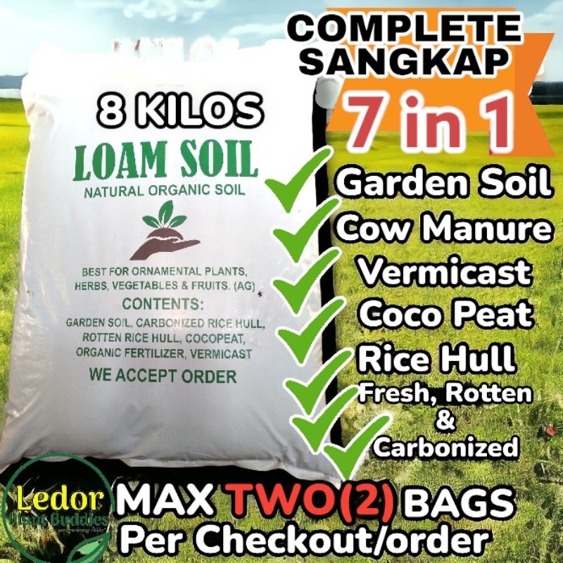 Loam Soil Organic Soil 8 Kilos (Approx.) Complete for Plants Gardening ready to use | Shopee ...