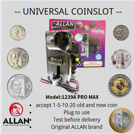 Allan Universal Coinslot Coin Slot 1239 1239A Anti Coin Hooking Pisonet ...