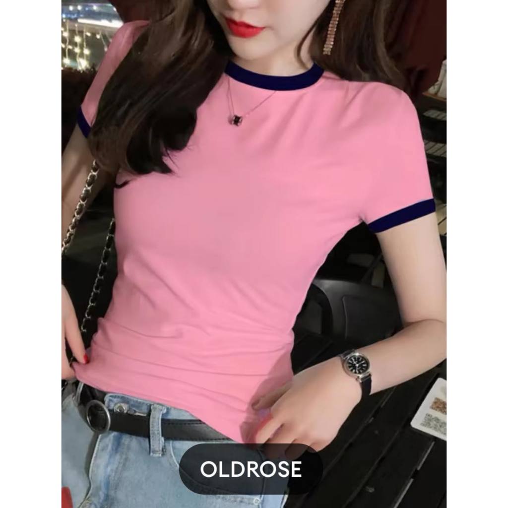 Plain Ringer T- shirts ( FIT UP to large) | Shopee Philippines