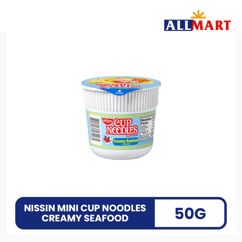 Nissin Mini Cup Noodles Creamy Seafood 50g | Shopee Philippines