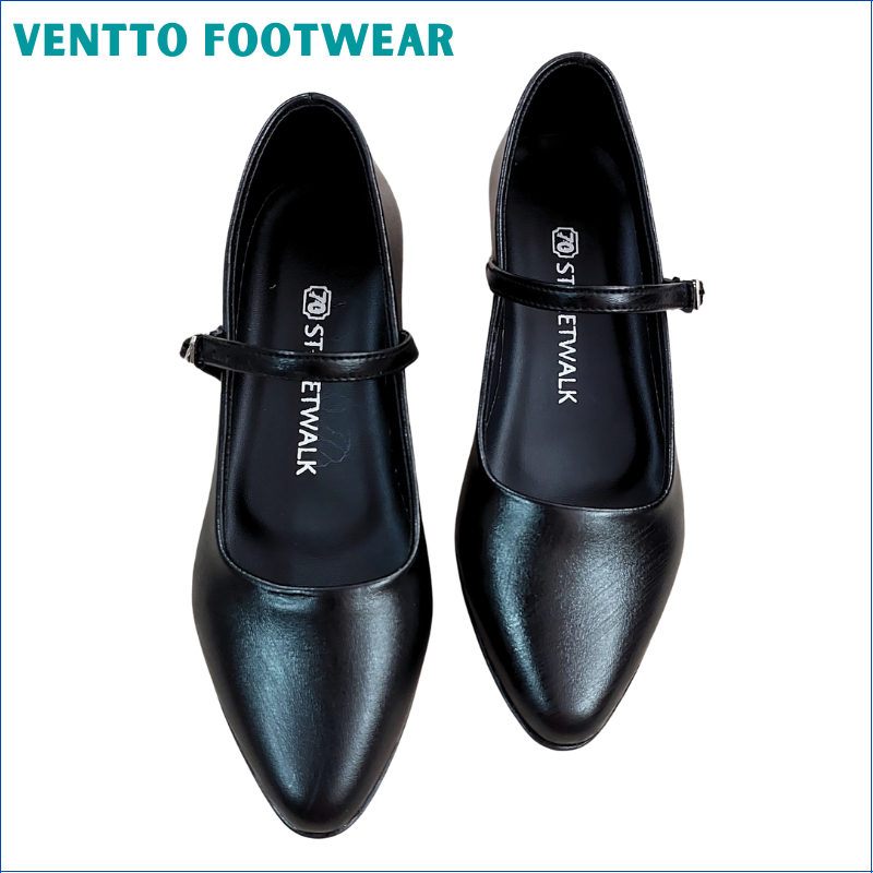 Ventto Shoes Marikina Made Black Shoes for Women One Strap Black Wedge ...