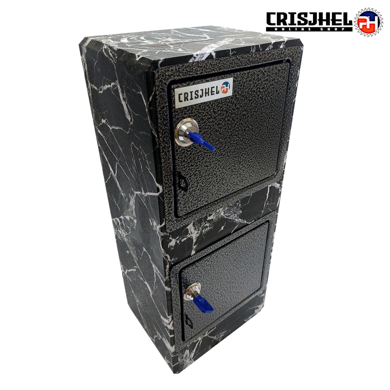 Dual Door Marble Black Alkansya Vault Multi Purpose Box Ipon Box ...