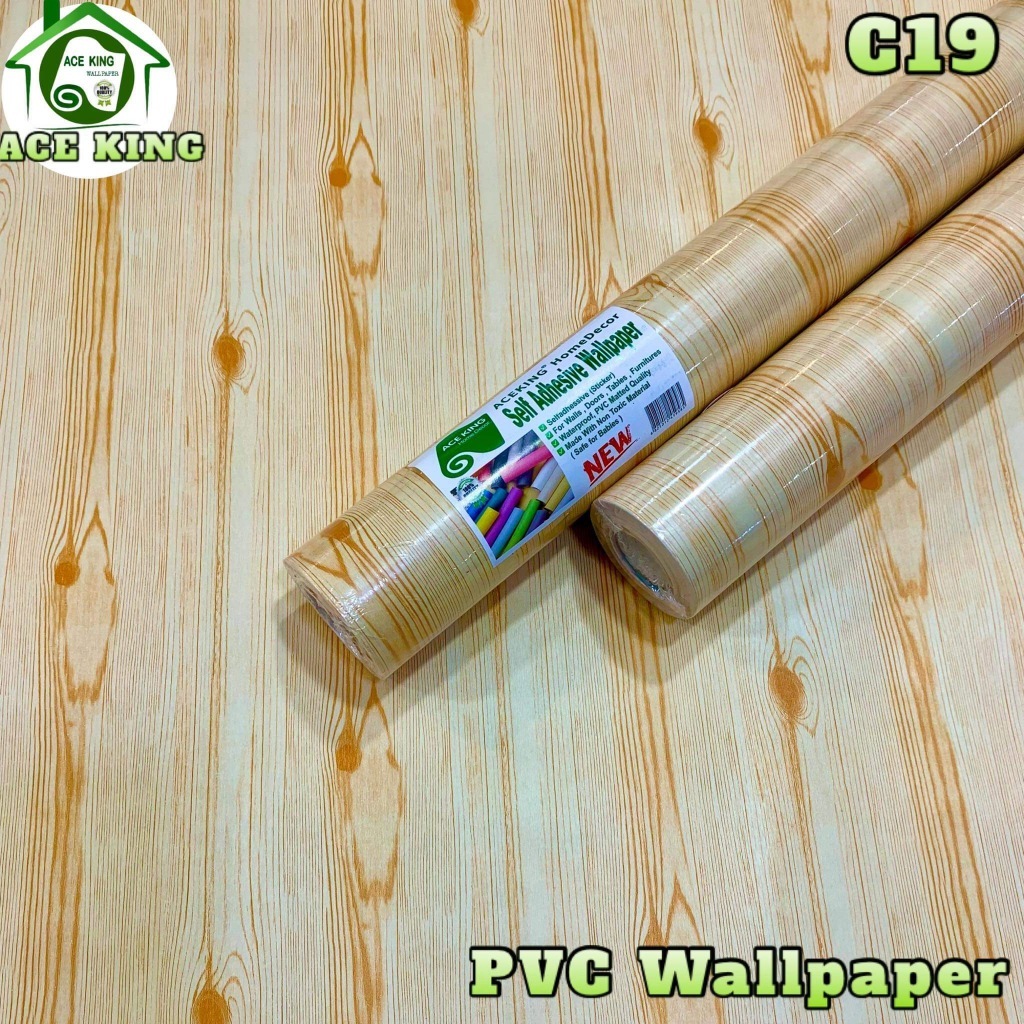 C19 New Wood Design Wall Sticker PVC Self Adhesive Waterproof Homedecor ...