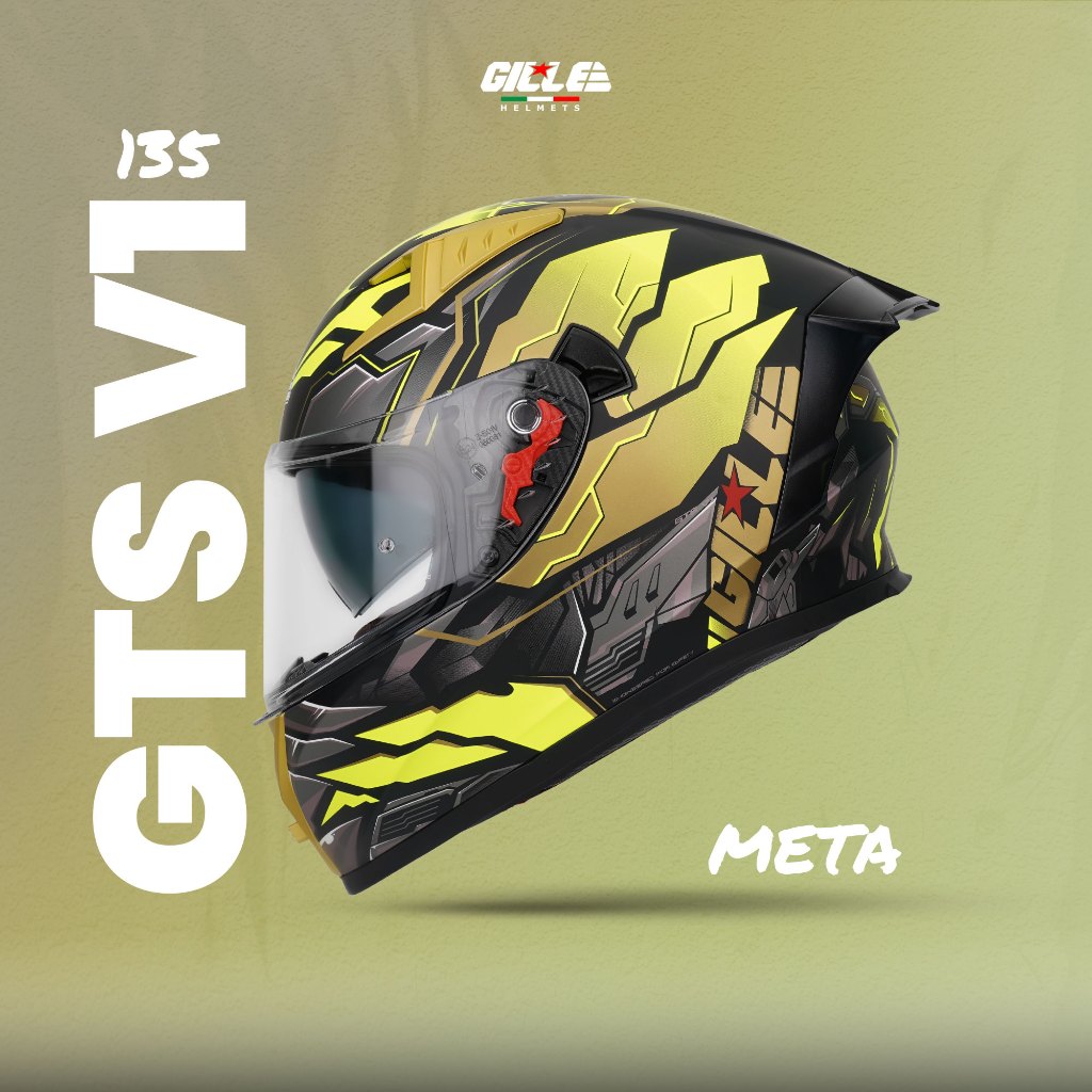 Gille Helmet 135 GTS V1 META Motorcycle Helmet Full Face Dual Visor ...
