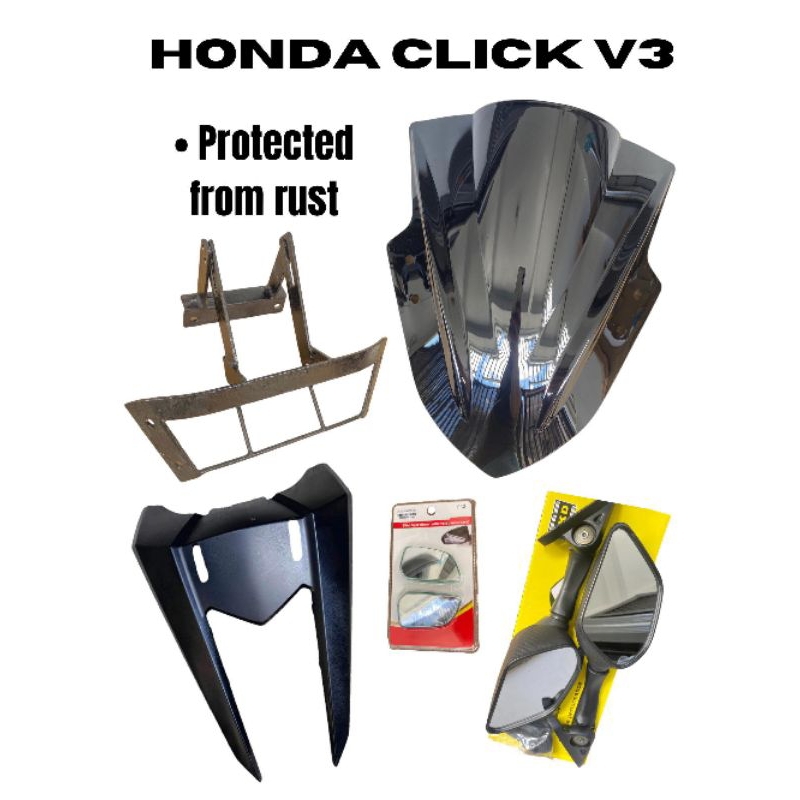 Click v3 Ninja Windshield Visor With Heavyduty bracket NO RUST | Shopee ...