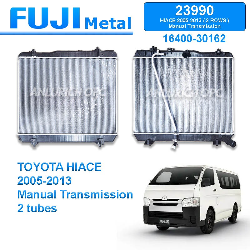 RADIATOR FOR TOYOTA HIACE MANUAL TRANSMISSION 2 TUBES 2005-2013 ...