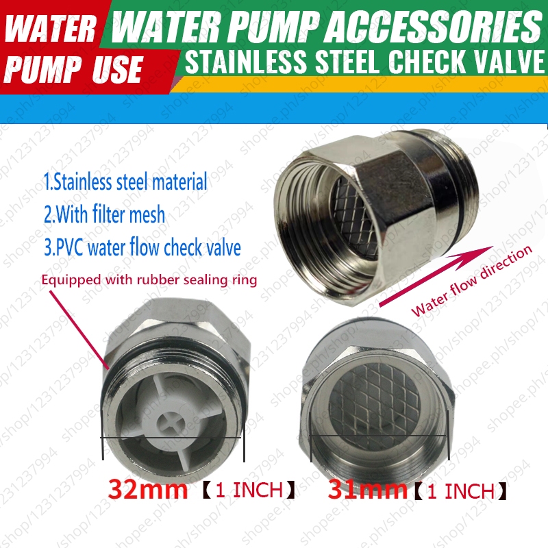 Stainless steel water pump pipeline water flow check valve 1 inch jet ...