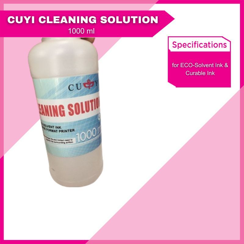 CUYI Cleaning Solution 1L For ECO-SOLVENT INK & Curable UV Ink | Shopee ...