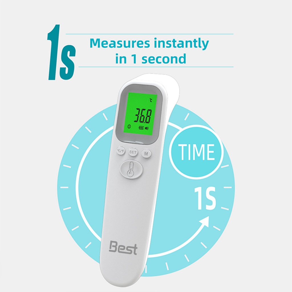 Best LCD Infrared Thermometer No Contact Forehead Thermometer with ...