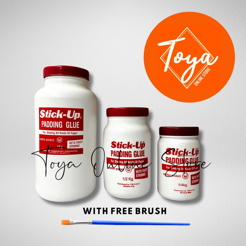 Stick Up Padding Glue RED for notepad and receipts FREE BRUSH | Shopee Philippines