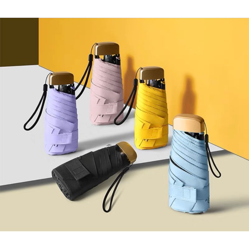 Ultra-light mini five-fold 6ribs umbrella UV protection folding UPF50 ...