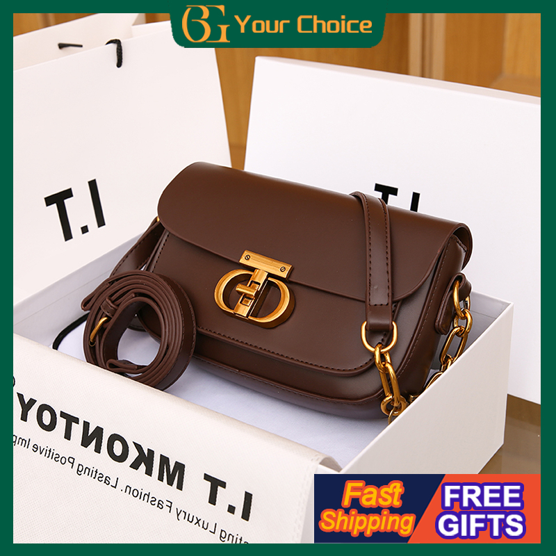 BG4 Shoulder Bags Square Bag Women's Sling Bag Leather Casual Chain ...