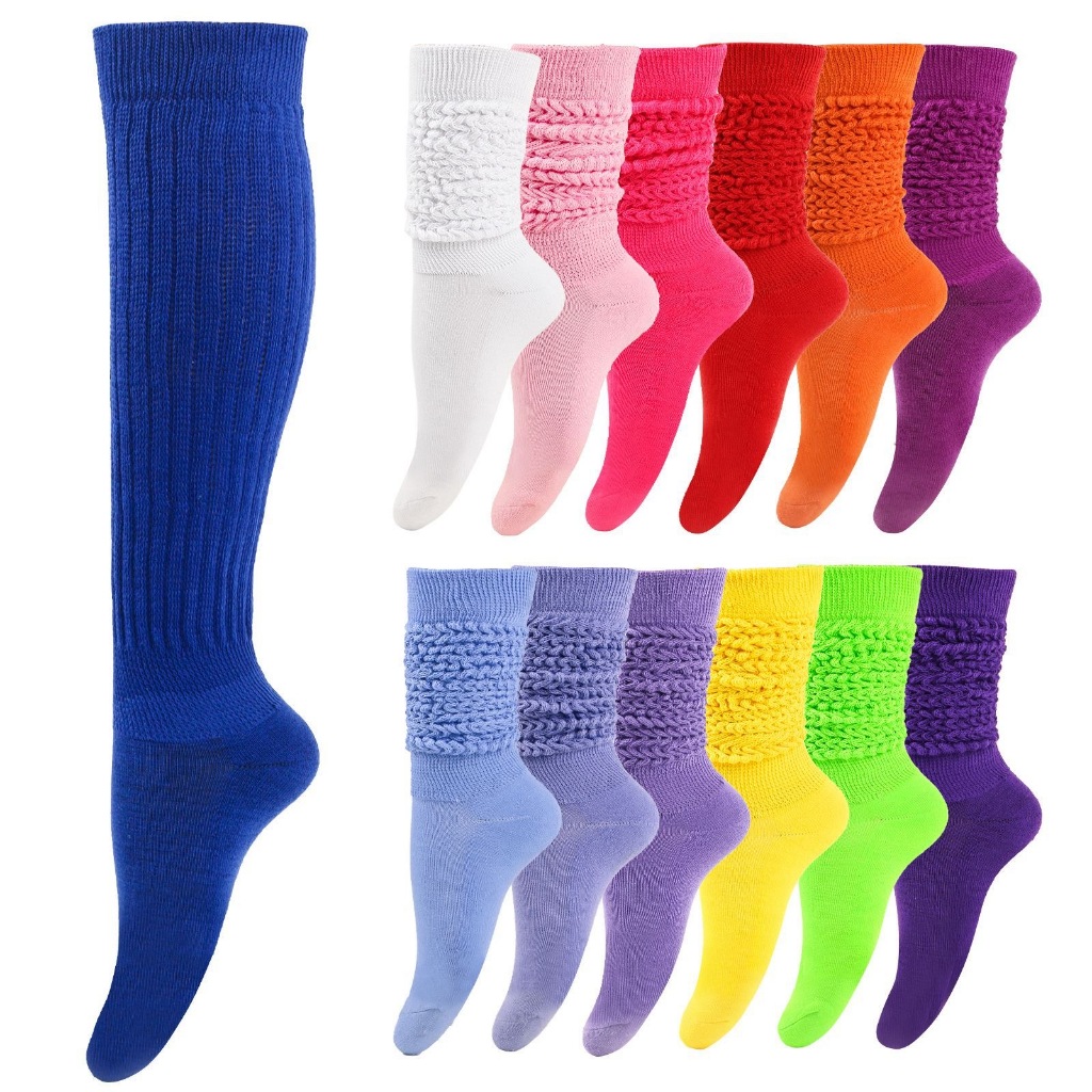 Long Socks Colorful Socks Japan Slouch Socks Pile Socks Mid-High Lazy ...