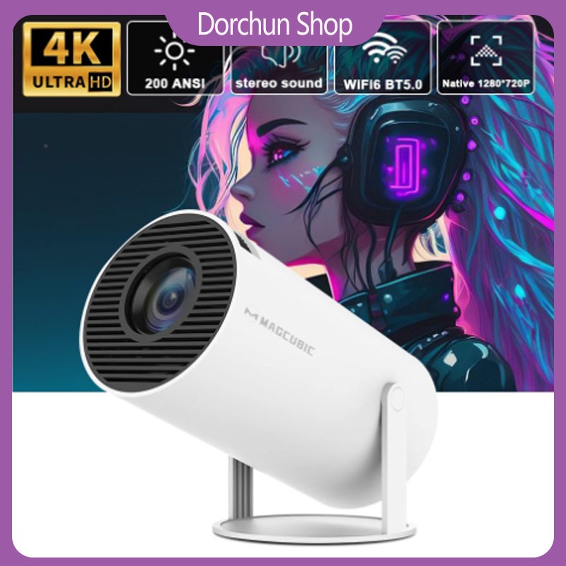 Monoz Android HY300 Portable Projector Ultra HD 1080P LCD Mini ...