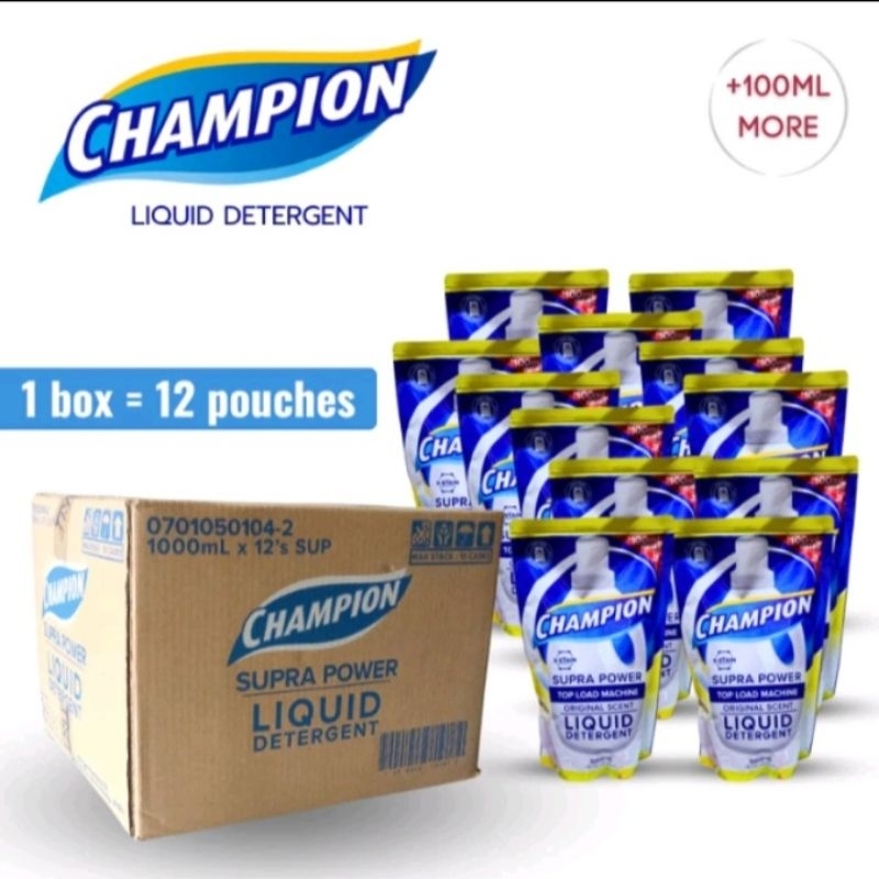 Bundle of 12 (one box) liquid detergent 1000ml pouch | Shopee Philippines